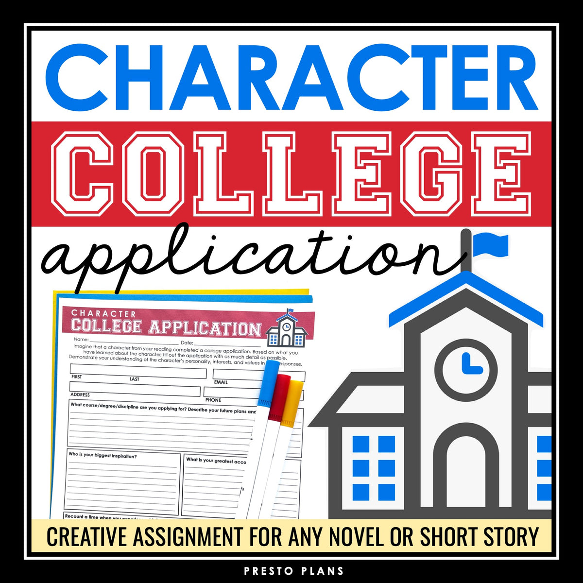 Character Analysis Novel Short Story Assignment - Writing a College Ap ...