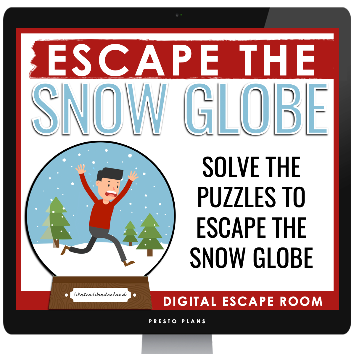 Christmas Digital Escape Room Winter Holiday Team Builder Escape the S ...