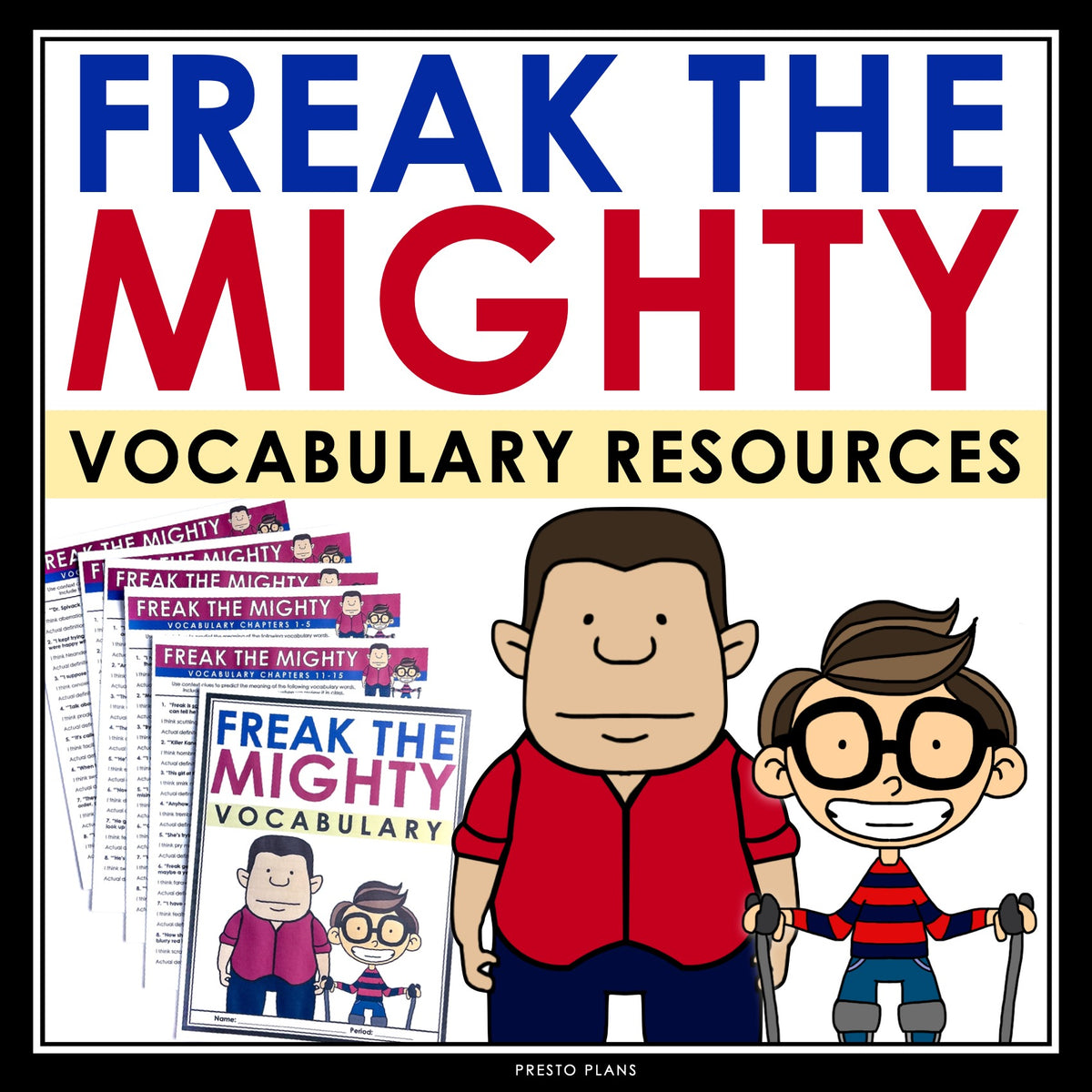 Freak the Mighty Vocabulary Booklet, Presentation, and Answer Key Defi ...