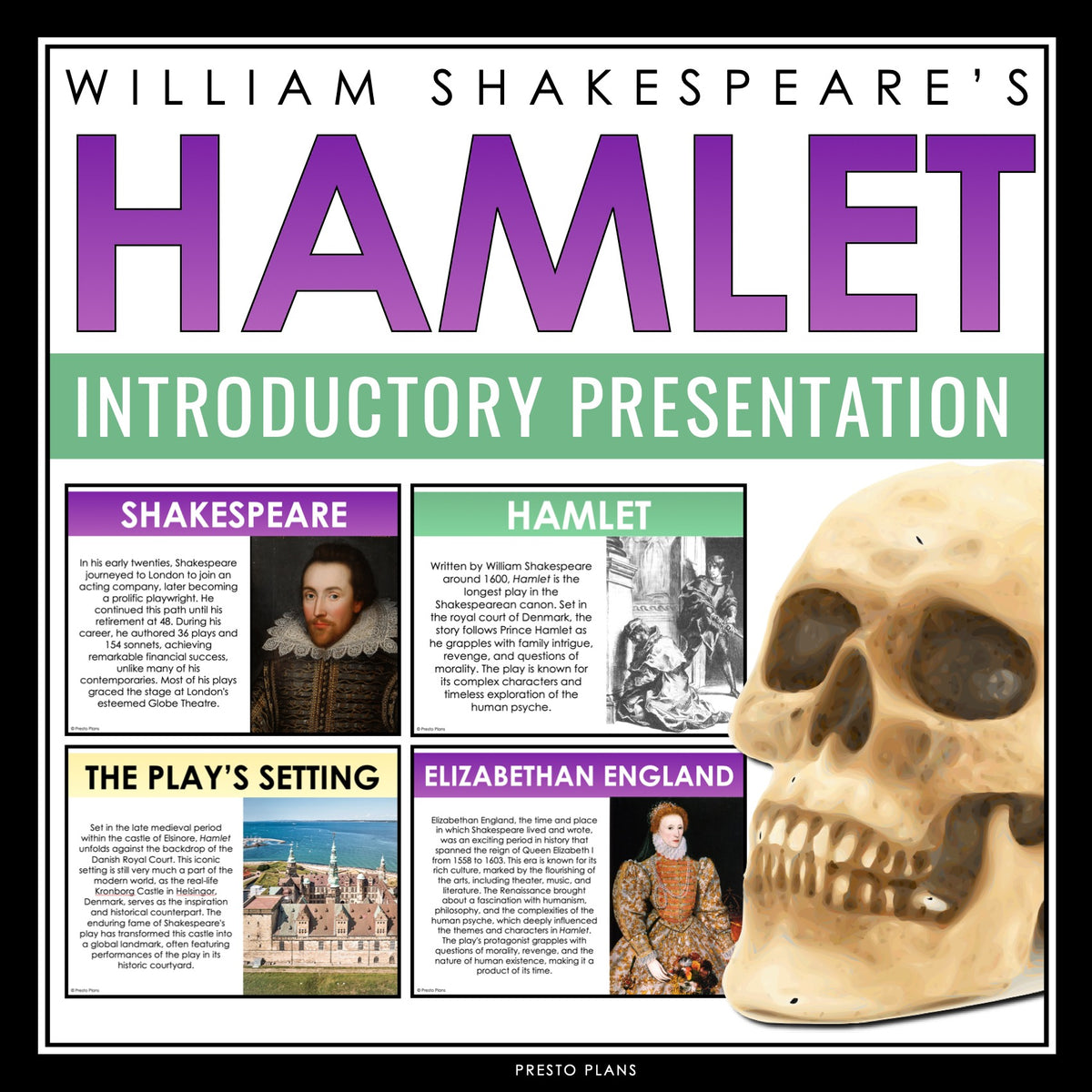 Hamlet Introduction Presentation - Discussion, Shakespeare Biography ...