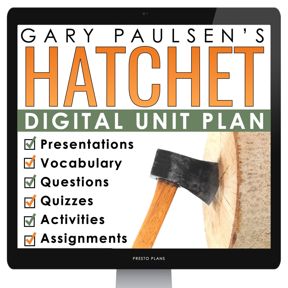 Hatchet Unit Plan - Gary Paulsen Novel Study Reading Unit - Digital Ve ...