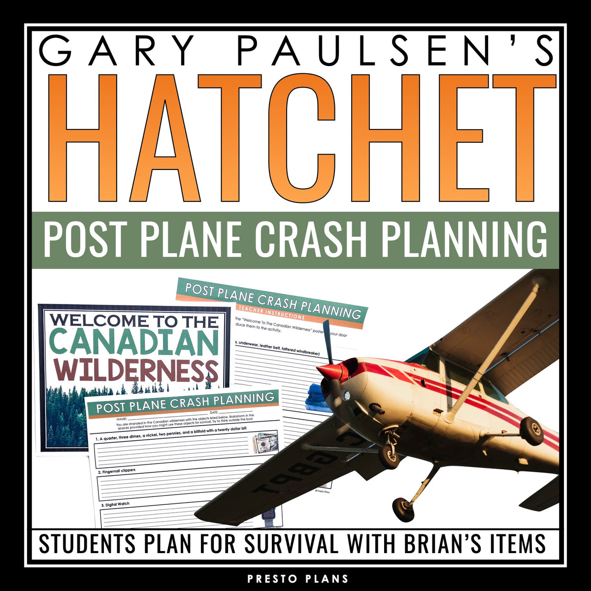 Hatchet Activity - Plane Crash Survival Assignment for Gary Paulsen's ...