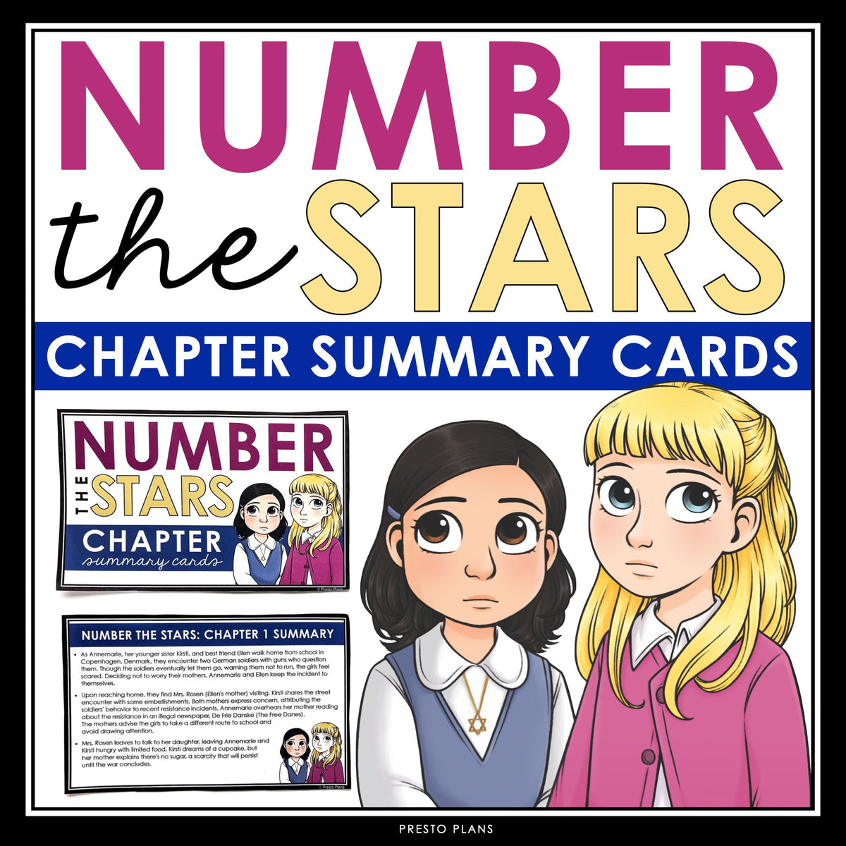 Number the Stars Chapter Summaries - Plot Summary Cards for Lois Lowry ...
