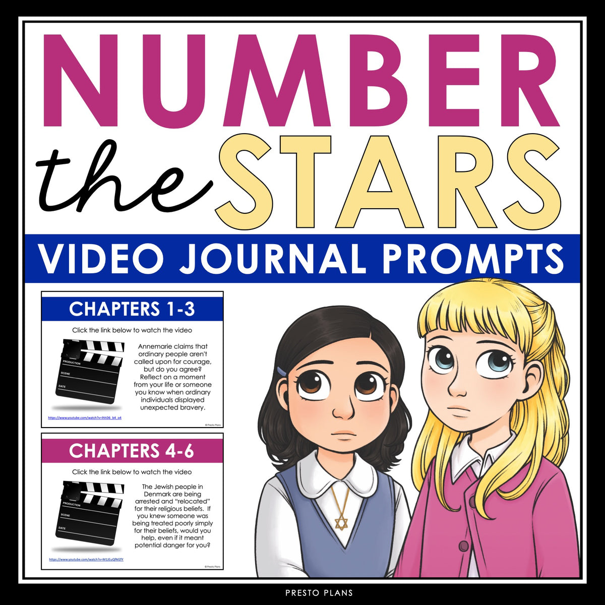 Number the Stars Writing Prompts - Video Clips and Journal Writing Top ...