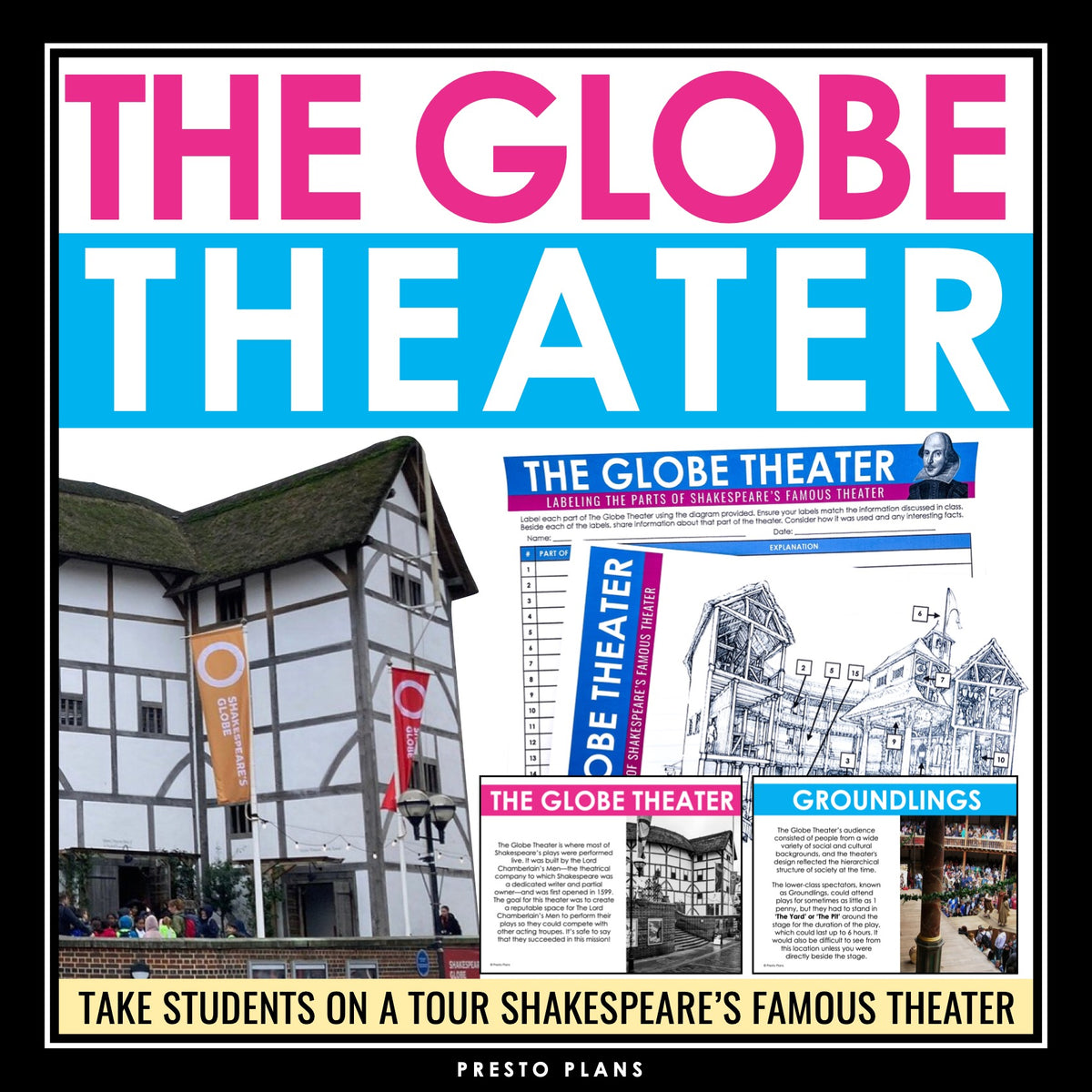 Shakespeares Globe Theatre Diagram Globe Teaching Resources
