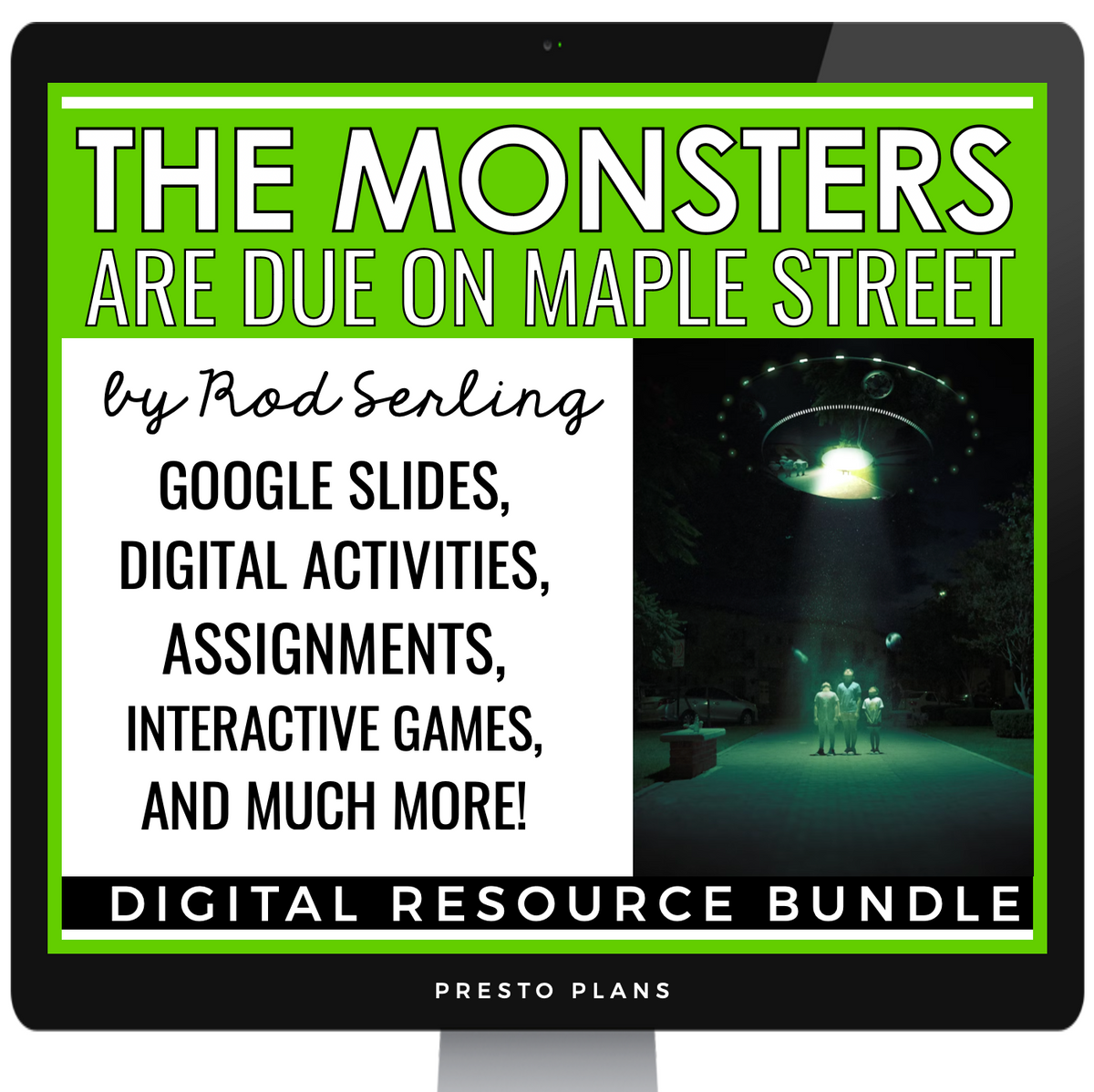 The Monsters Are Due on Maple Street Twilight Zone - Story Lesson & Ac ...