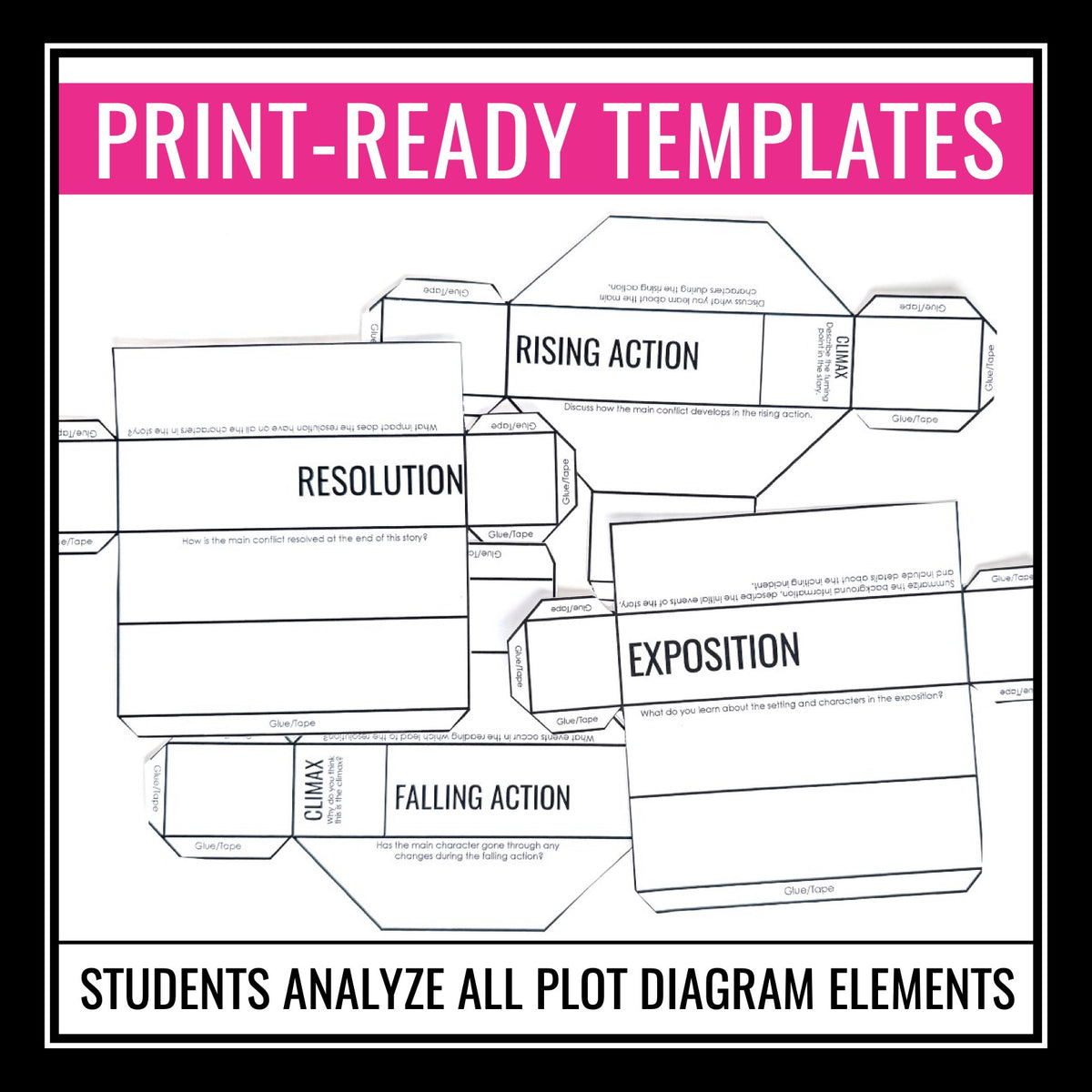 Plot Diagram Activity - 3D Plot Elements Craft For Any Novel or Short ...
