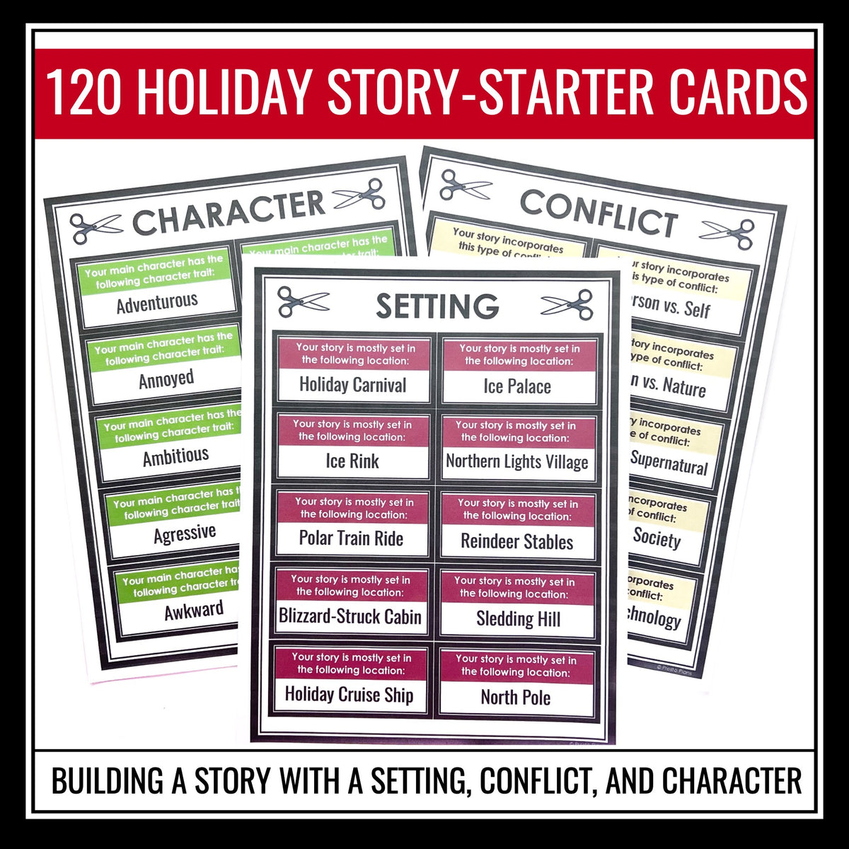 Christmas Writing Prompts - Narrative Writing Story Starters - Story E ...