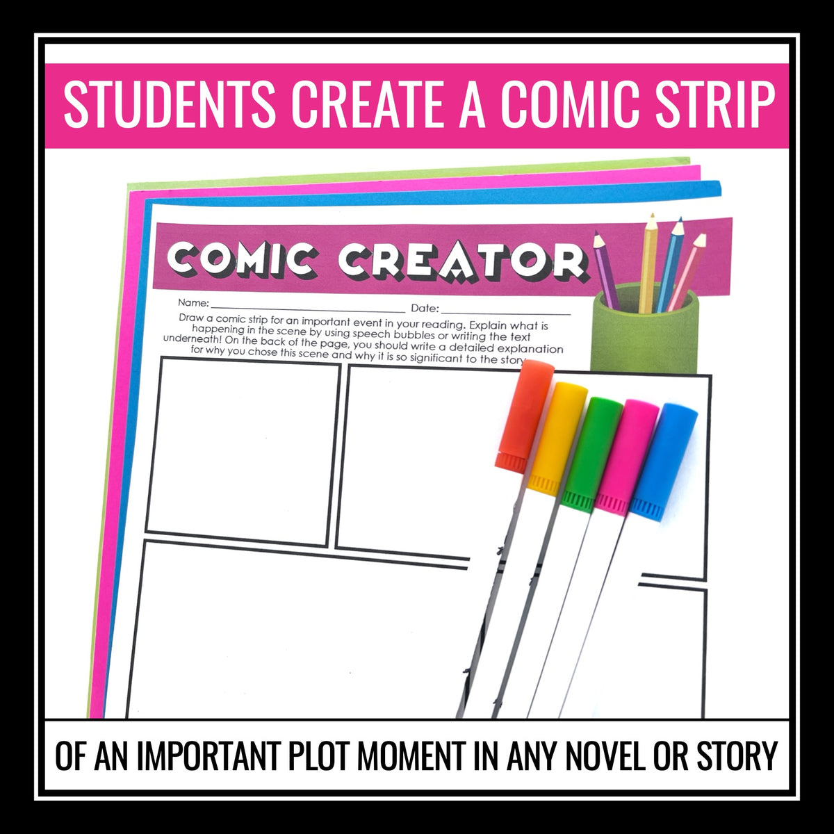 Comic Writing Assignment for Any Novel or Short Story - Drawing a Scen ...