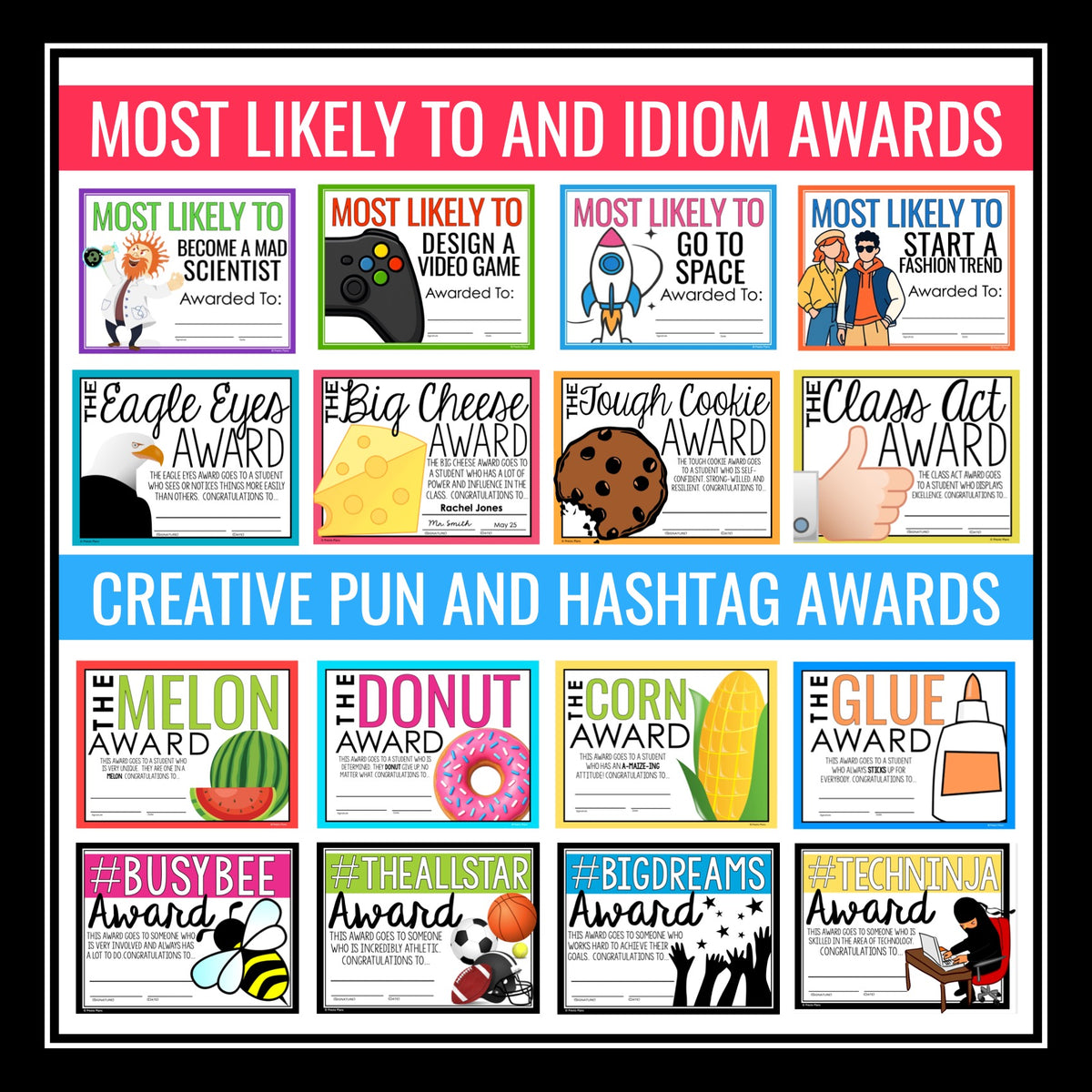 End of the Year Awards Bundle - 500+ Creative Student Award Certificat ...