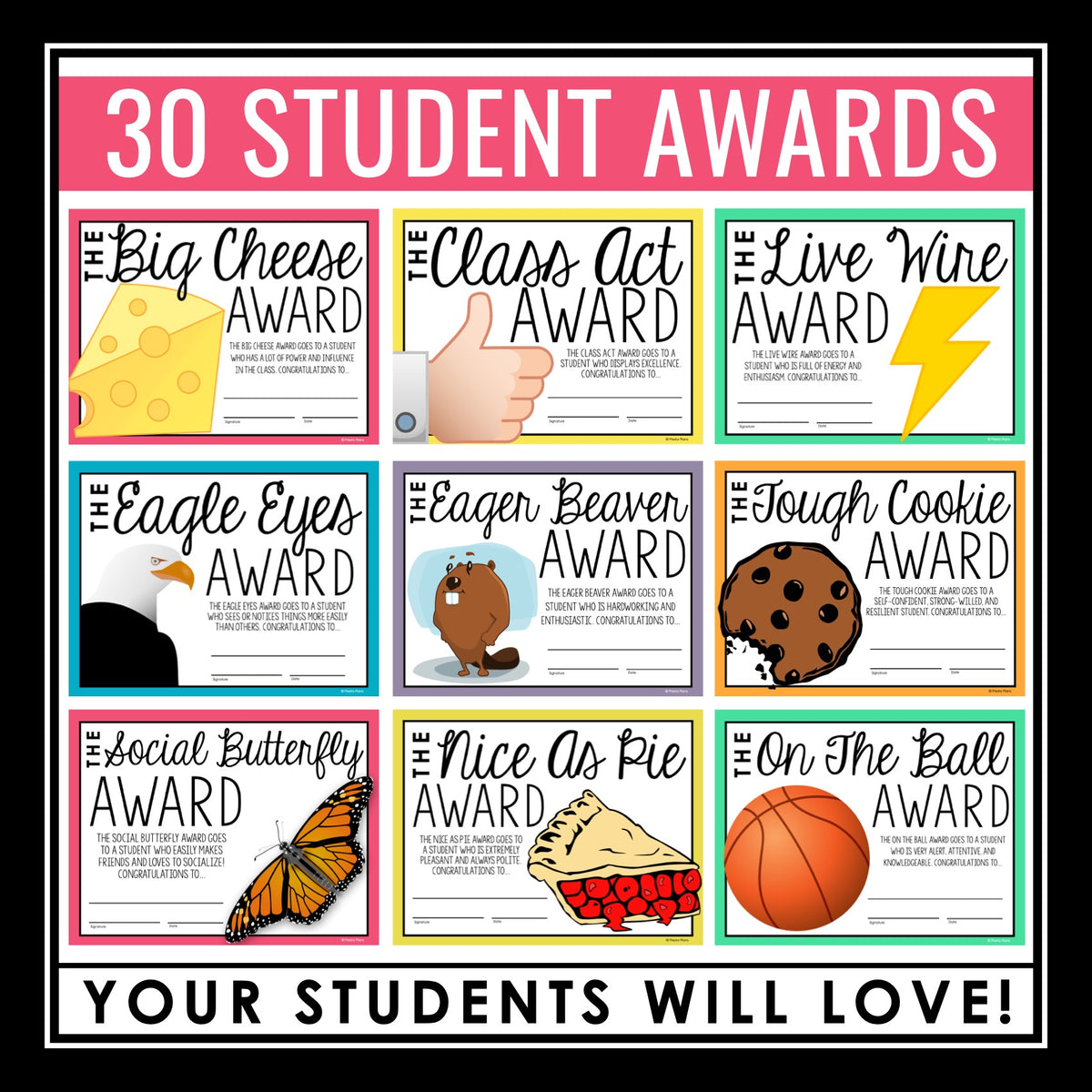 End of the Year Awards - Idiom Edition Student Awards Certificates Vol ...
