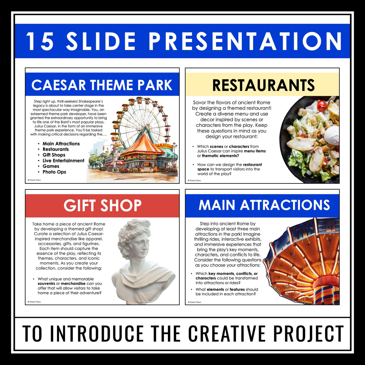 Julius Caesar Project - Create a Caesar Theme Park Based on Shakespear ...