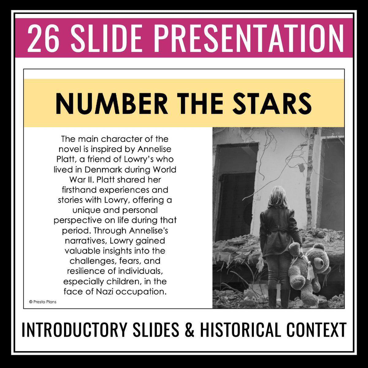 Number the Stars Introduction Presentation - Novel Introduction & Cont ...