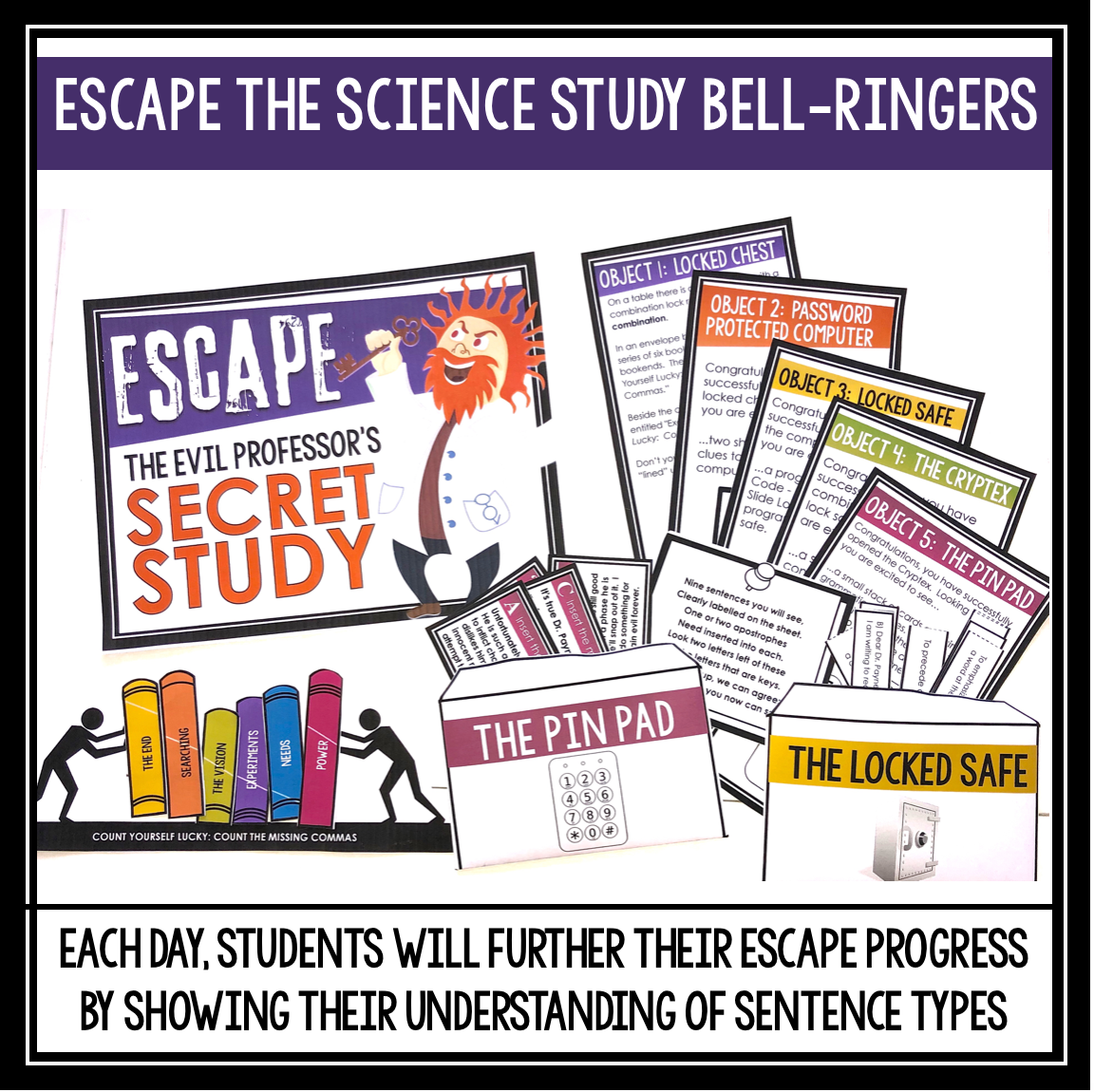 Punctuation Escape Room Grammar Game - Commas, Semi-Colons, Apostrophe ...