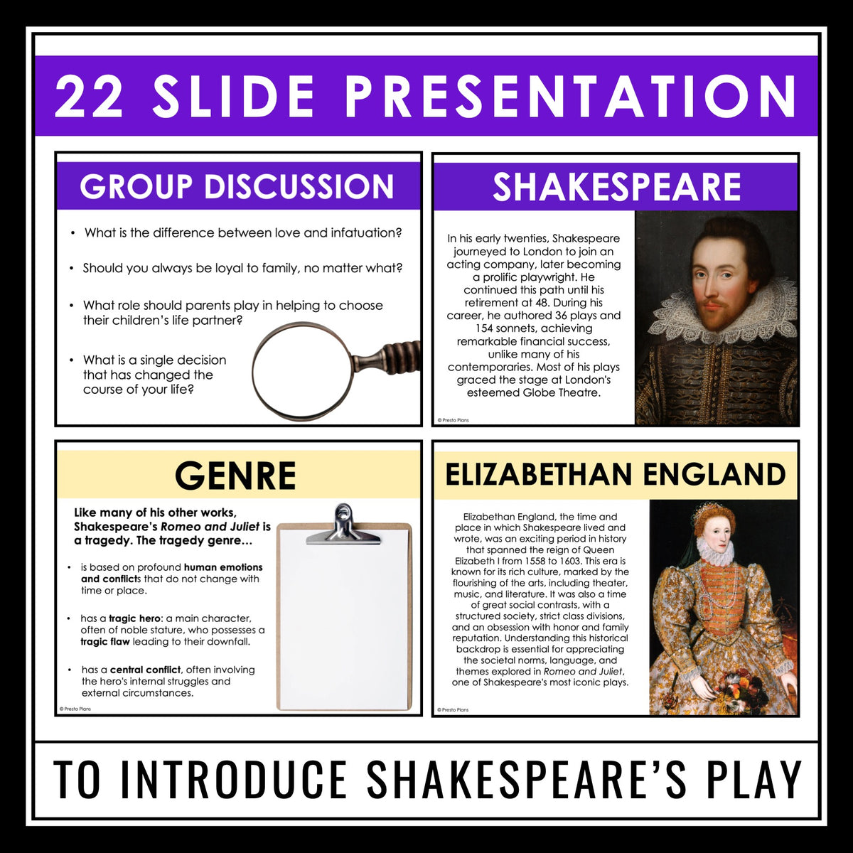 Romeo and Juliet Introduction Presentation - Discussion, Shakespeare ...