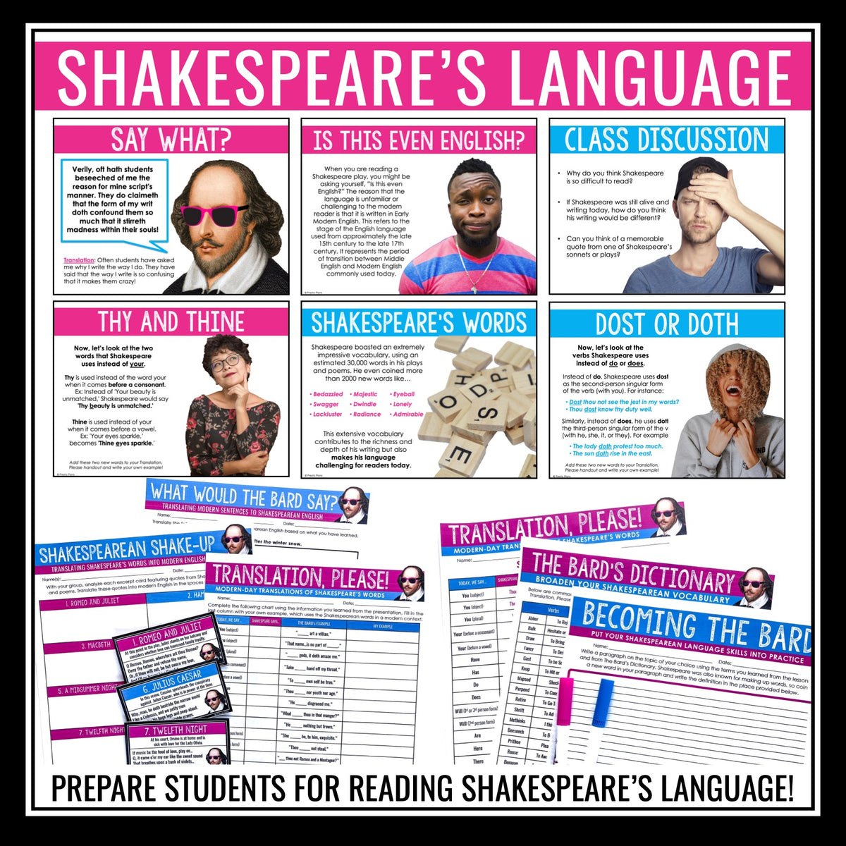Shakespeare Introductory Resources - Slides, Activities, Assignments ...