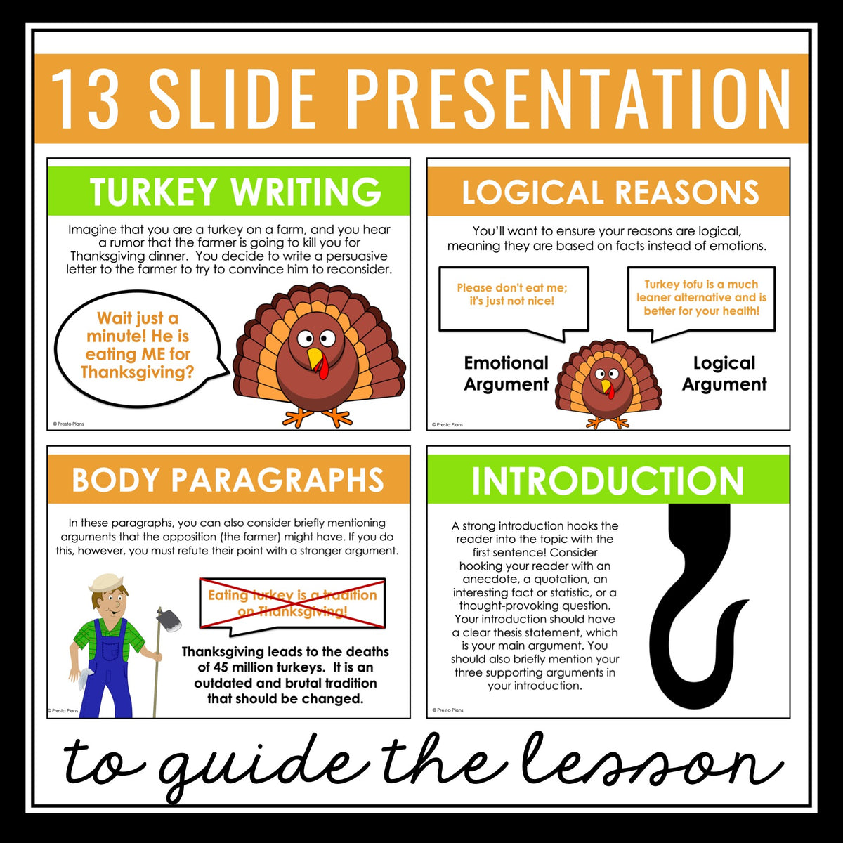 Thanksgiving Persuasive Writing Assignment - Turkey Writes a Letter to ...