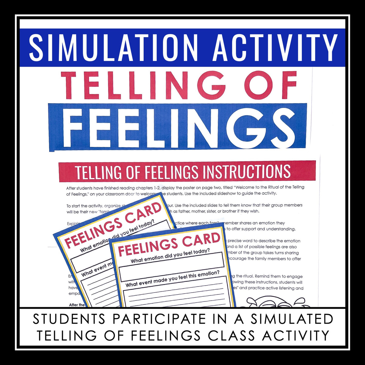 The Giver Activity - The Telling of Feelings Ceremony Novel Simulation ...