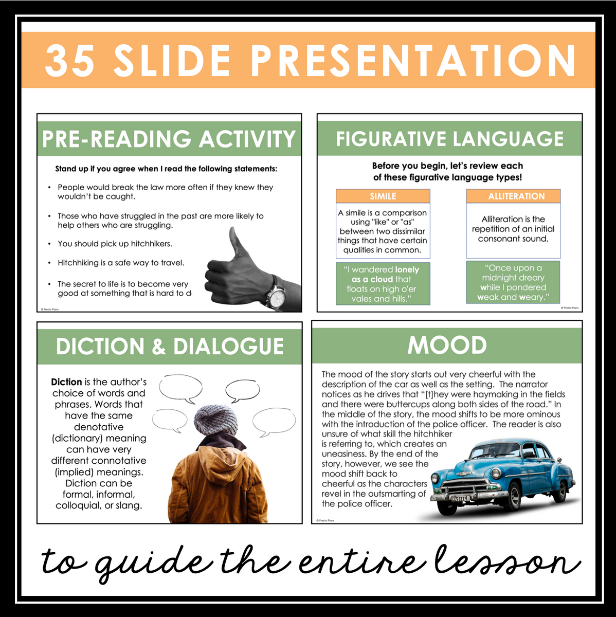 The Hitchhiker by Roald Dahl - Short Story Unit Slides, Assignments, A ...