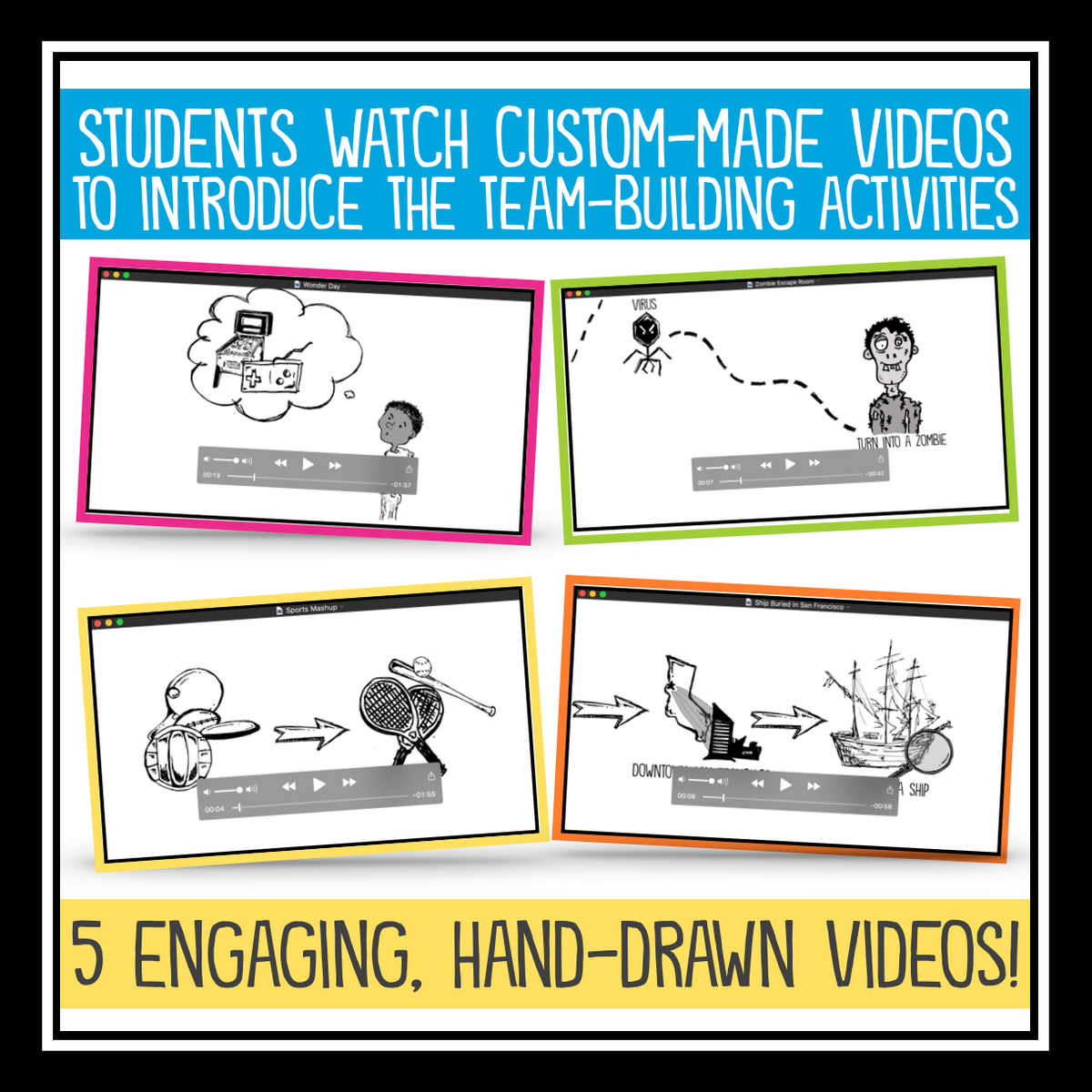 Team Building Activities - Back to School Videos & Assignments Digital ...