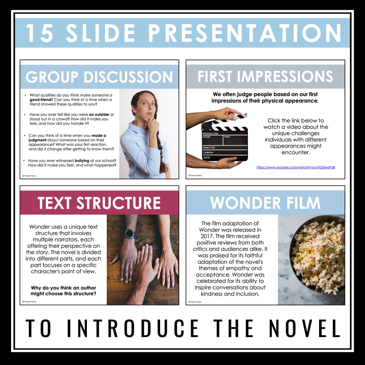 Wonder Introduction Presentation - Discussion, R.J. Palacio Biography ...