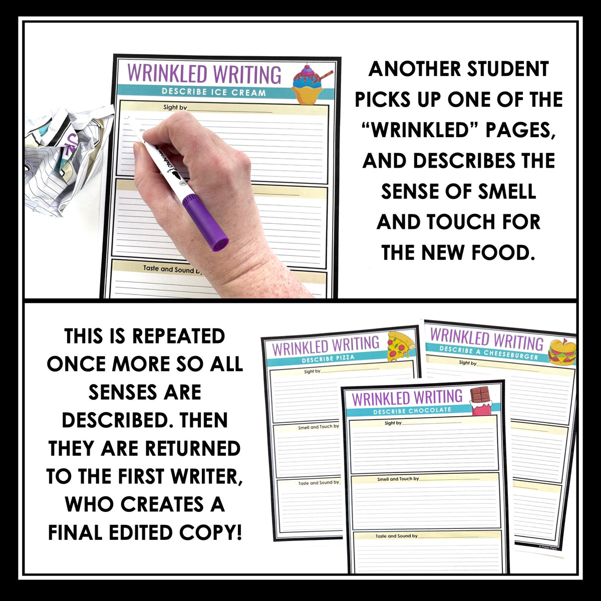 A Wrinkle in Time Activity - Descriptive Writing Assignment - Wrinkled ...