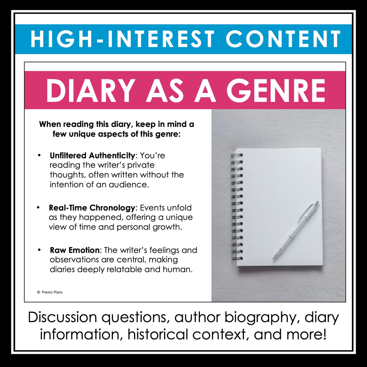 Anne Frank The Diary of a Young Girl - Reading Introduction Presentati ...