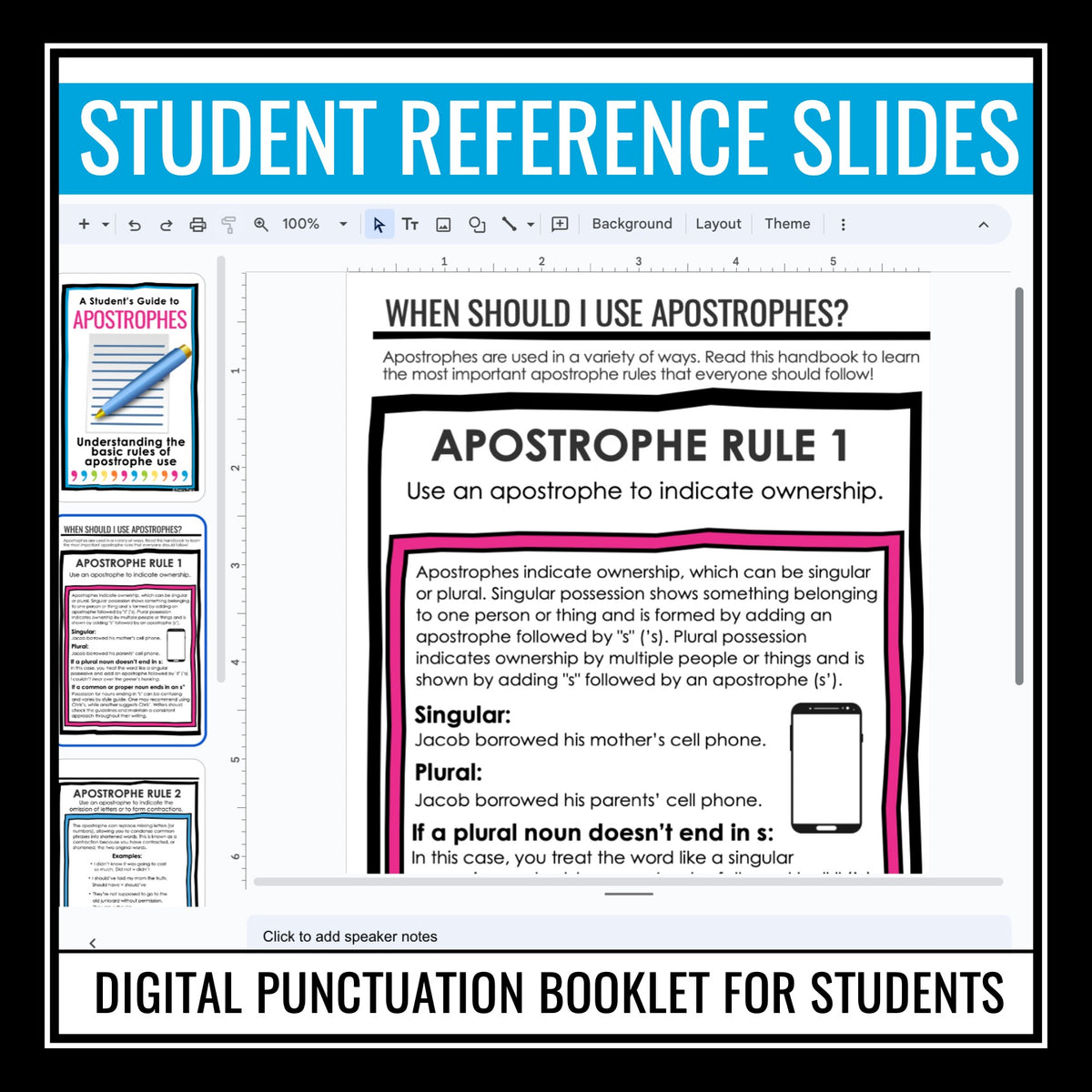 Apostrophes Grammar Rules Punctuation Digital Lesson - Presentation ...