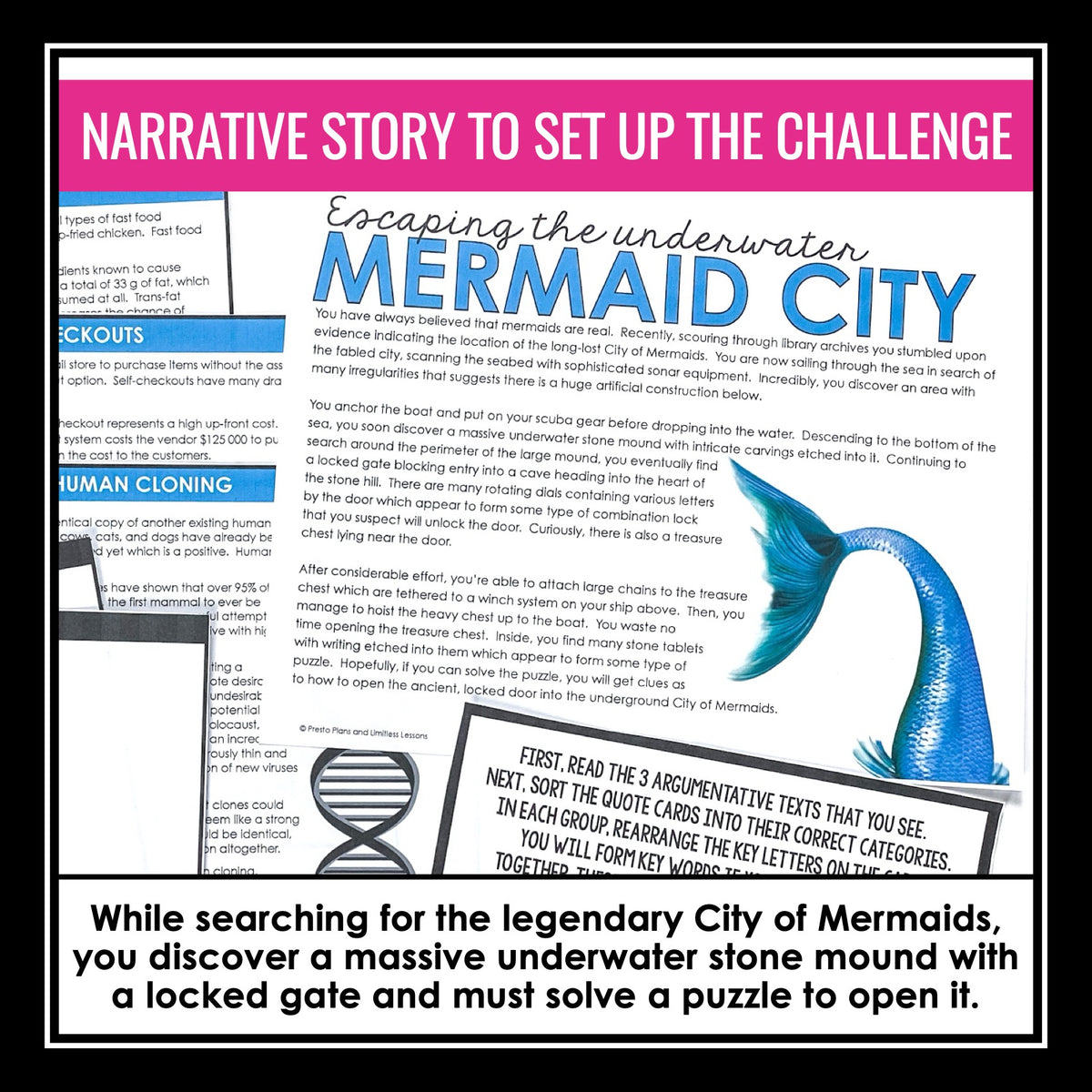 Argument Writing Introduction & Argumentative Essay Escape Room Readin ...