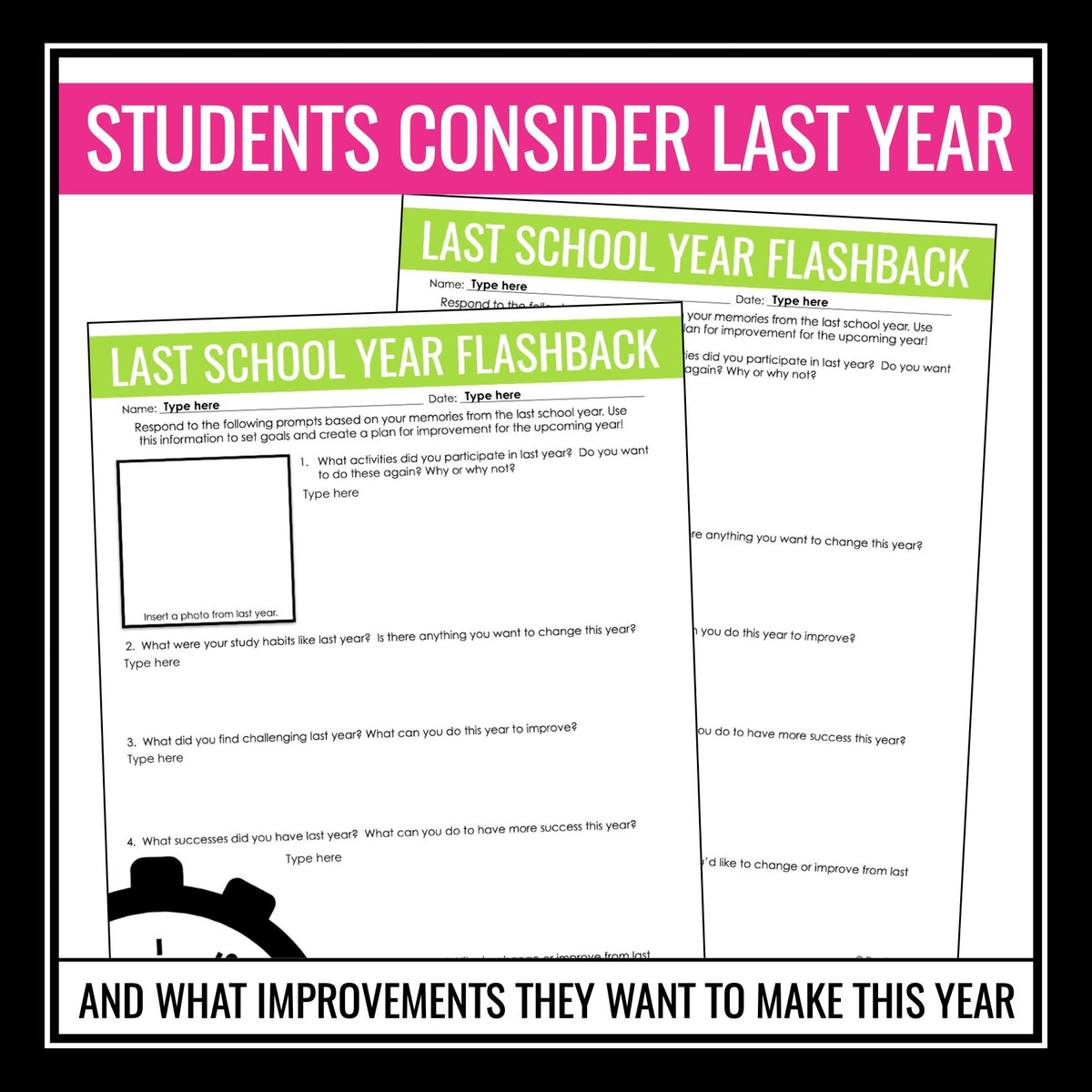 Back to School Activity Reflection & Goal Setting First Week Digital A ...