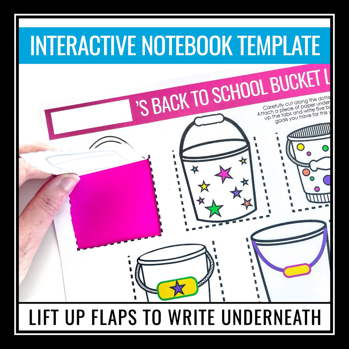Back to School Activity - Bucket List Interactive Notebook First Days ...