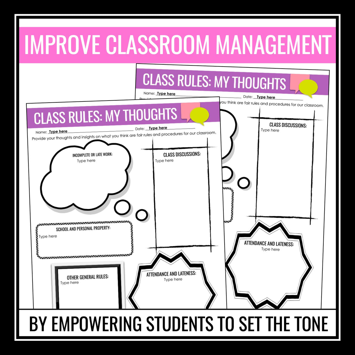 Back to School Rules Activity - Writing Class Rules Digital Assignment ...