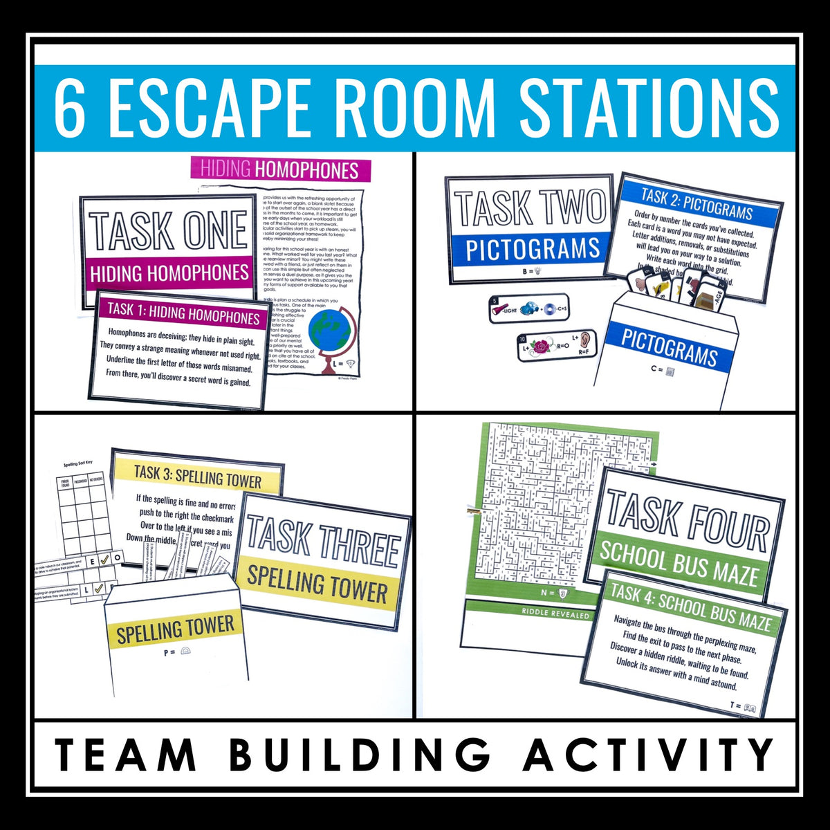 Back to School Escape Room - Escape the School Bus Teambuilder Icebrea ...