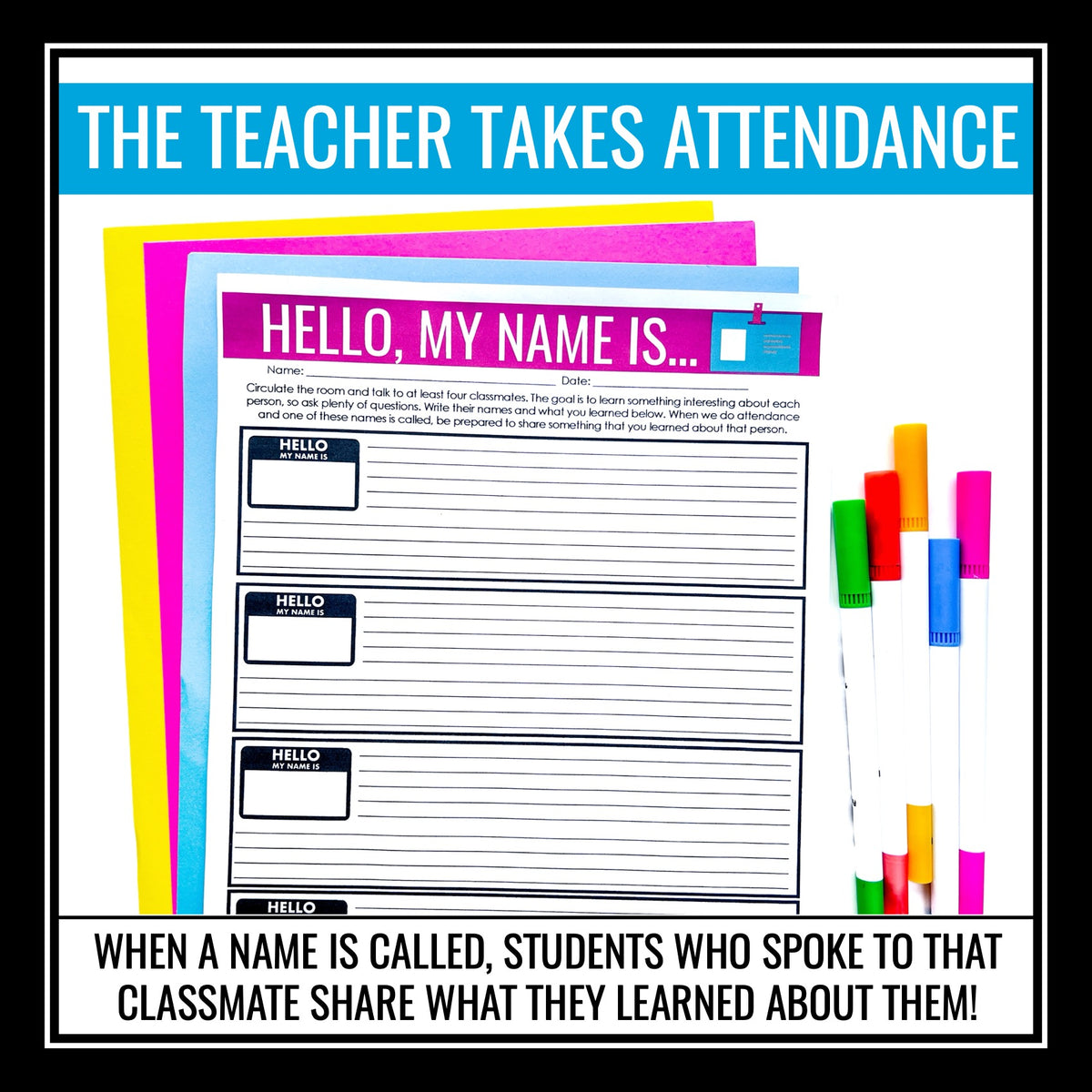 Back to School Activity - Get to Know You First Day Introductions Iceb ...