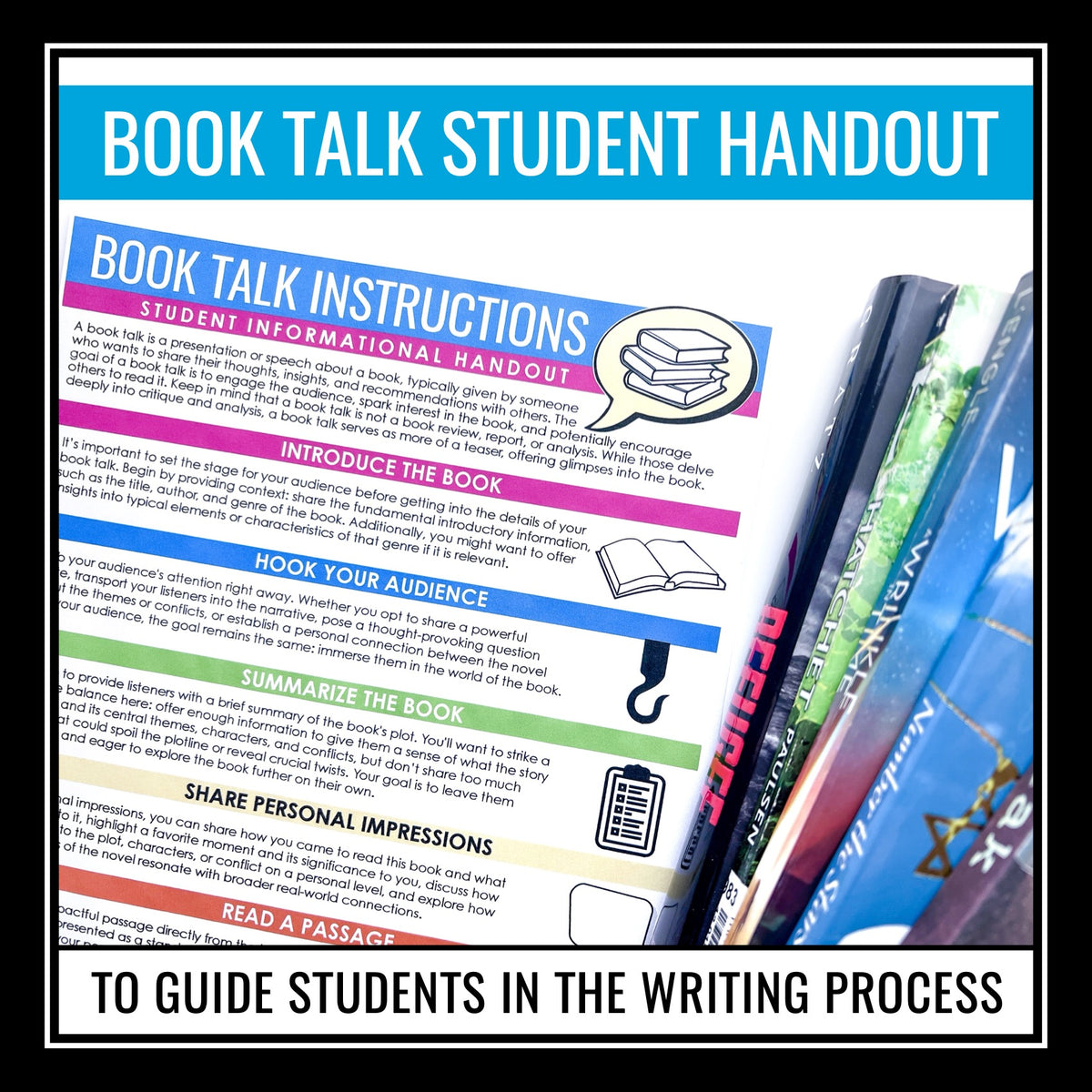 Book Talks - Independent Reading Response Speech Assignment for Any No ...