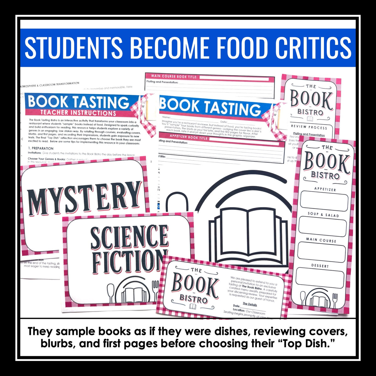 Book Tasting Activity - Exploring Genres for Independent Reading Class ...