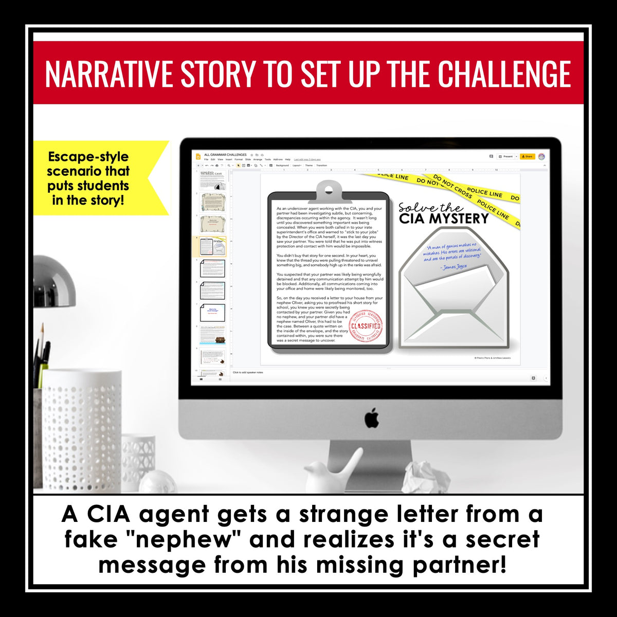 Capitalization Escape Room Punctuation Digital Activity, Google Slides ...