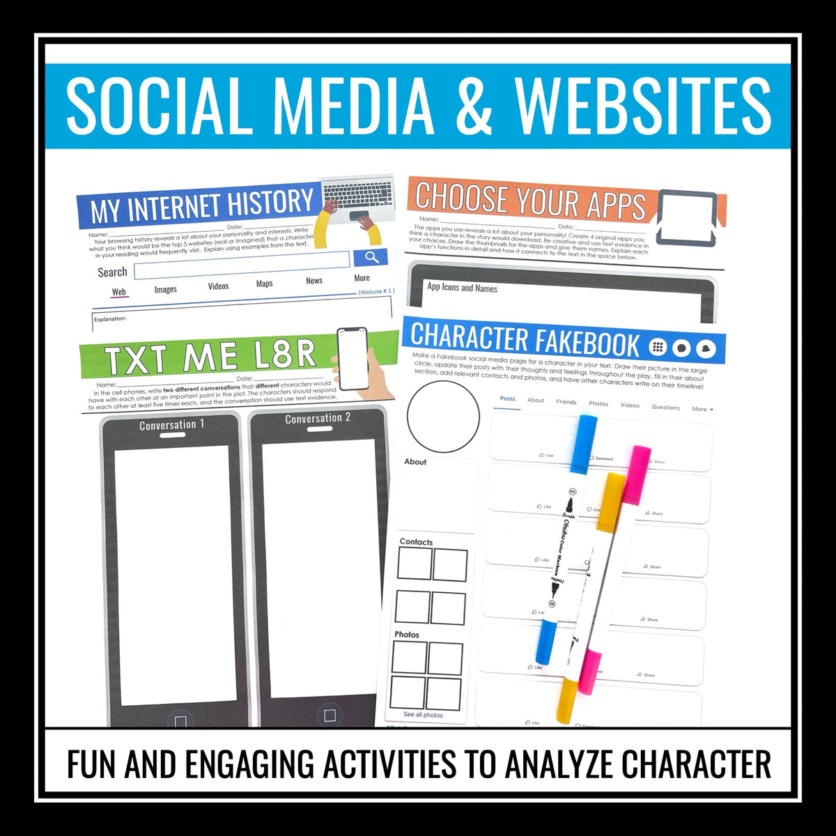 Character Analysis Assignments - Technology and Social Media Creative ...