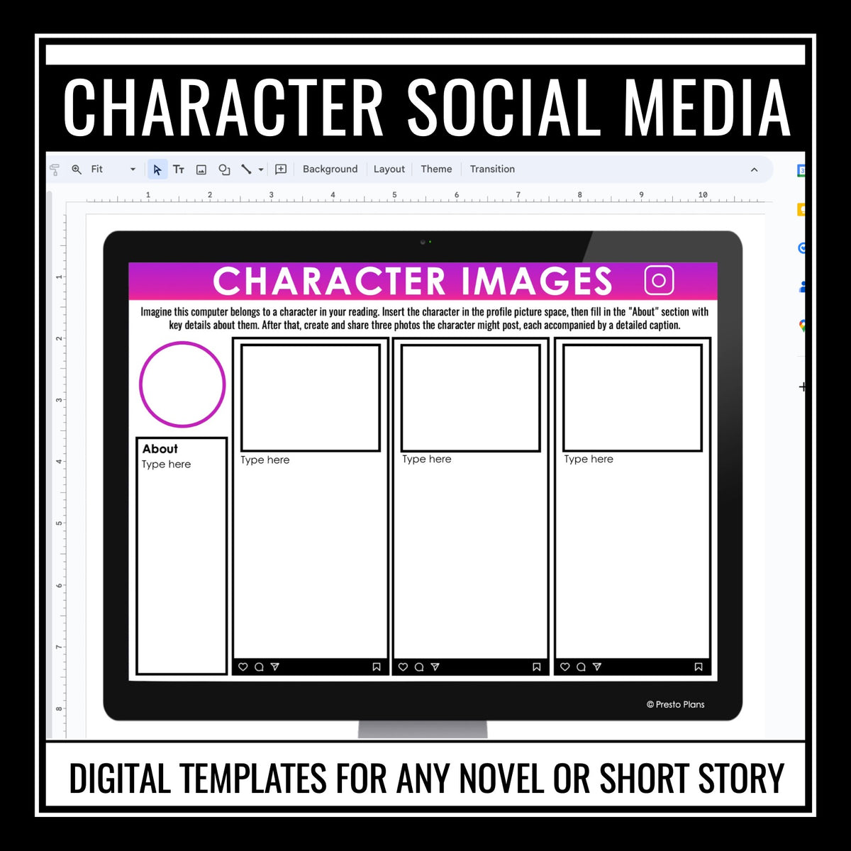 Character Analysis Digital Assignments Social Media Characterization A ...
