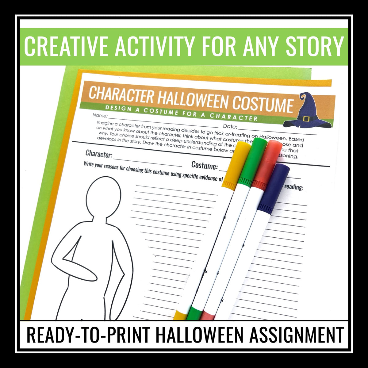 Halloween Character Analysis Assignment for Any Novel or Short Story ...