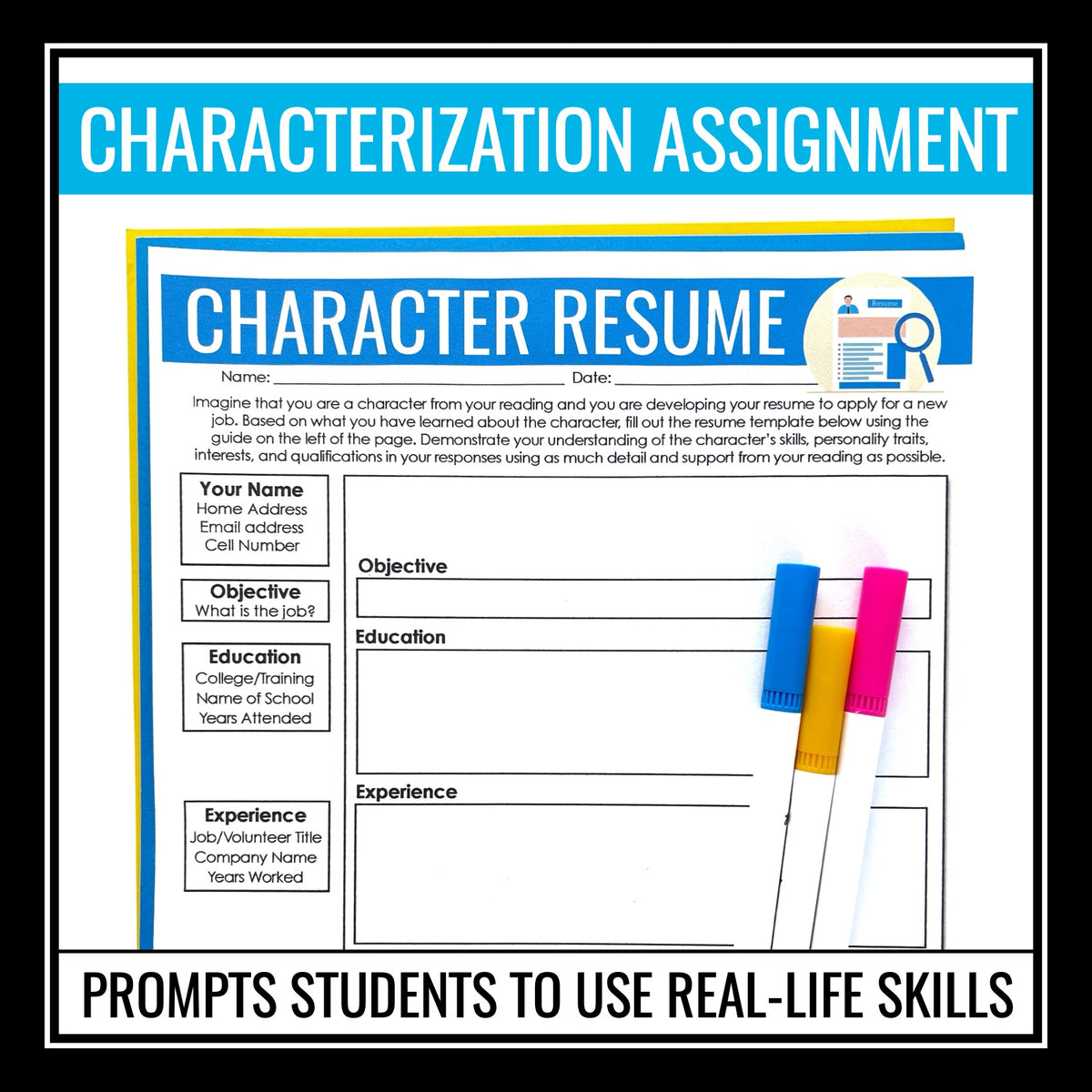 Character Analysis Assignment For Any Novel or Short Story - Character ...