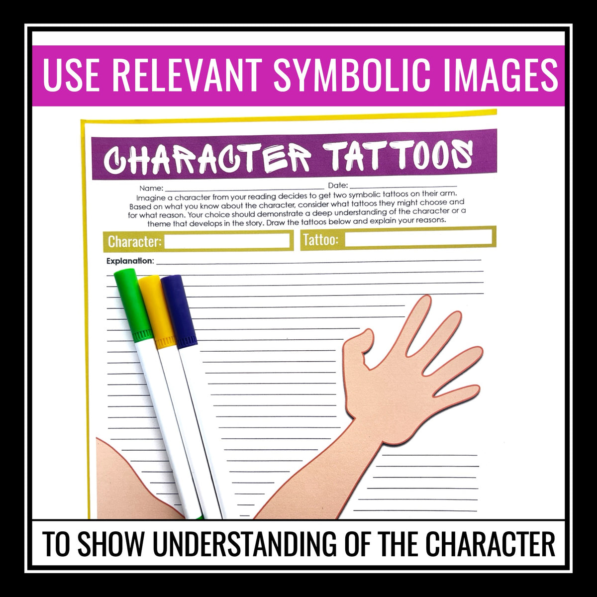 Character Analysis Assignment Any Novel or Short Story - Tattoo a Char ...