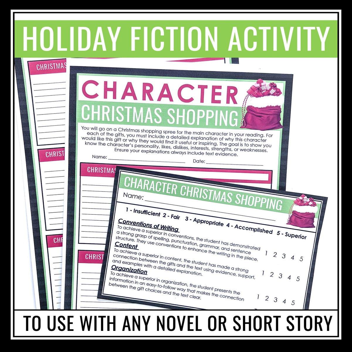 Christmas Character Assignment - Gifts for Short Story or Novel Charac ...