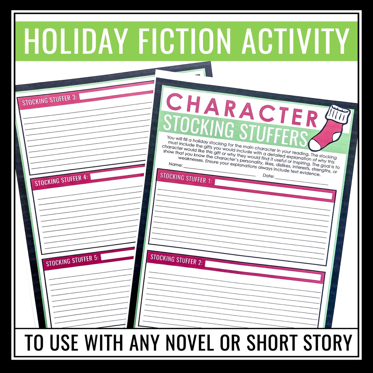 Christmas Character Analysis Assignment - Choosing Stocking Gifts for ...