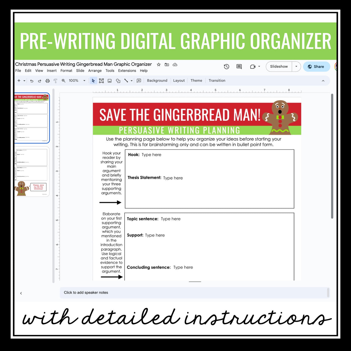 Christmas Persuasive Writing Digital Holiday Assignment - The Gingerbr ...