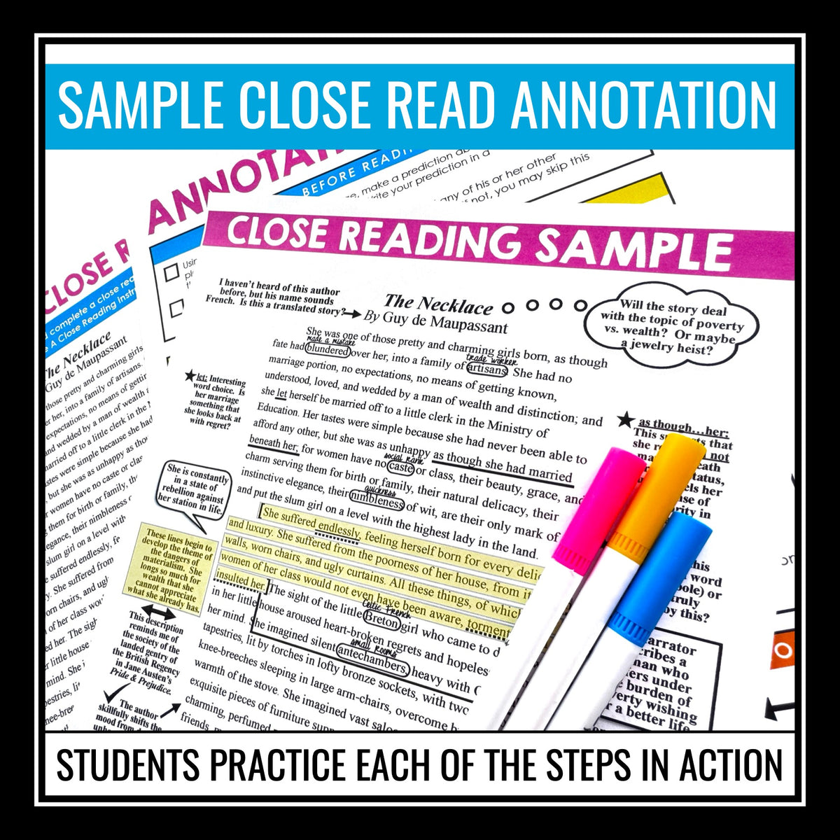 Close Reading Annotation Lesson - Presentation & Annotating Passage As ...