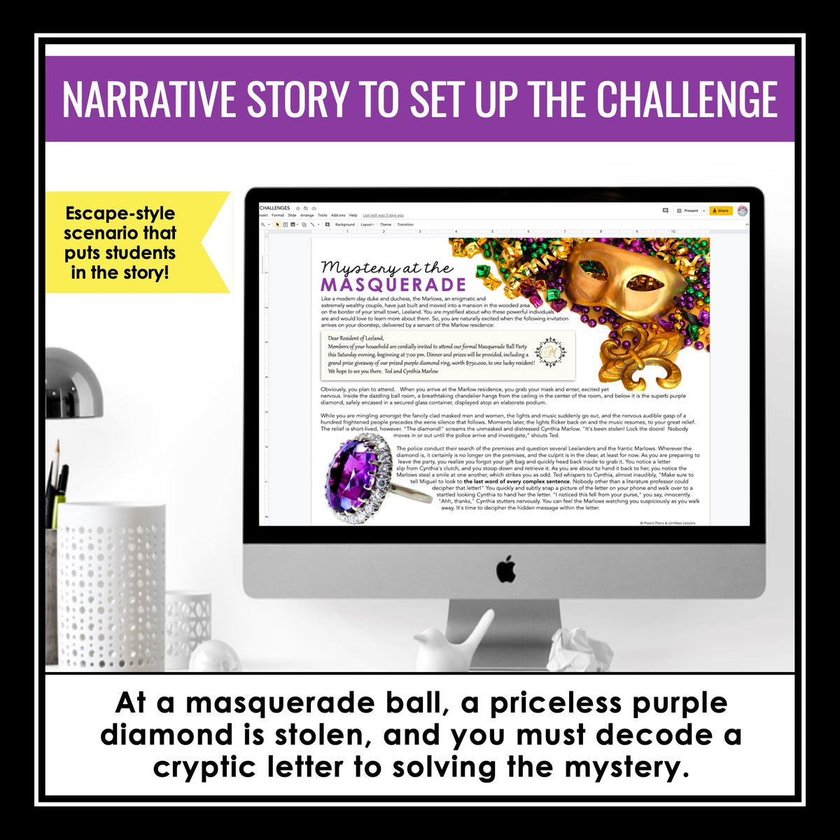 Complex Sentence Type Grammar Digital Escape Room Activity, Slides, an ...