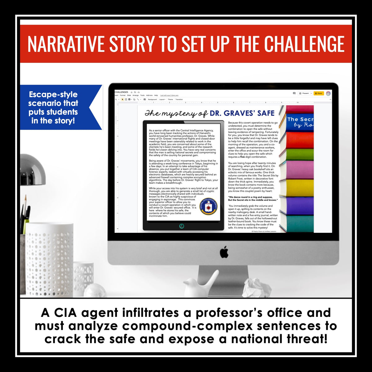 Compound-Complex Sentence Type Digital Grammar Activity Escape, Slides ...