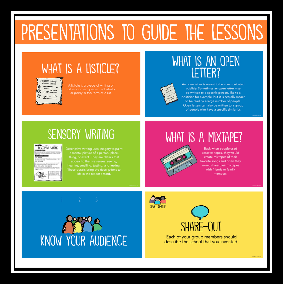 Creative Writing Assignments With Video Introductions - 5 Writing Acti ...