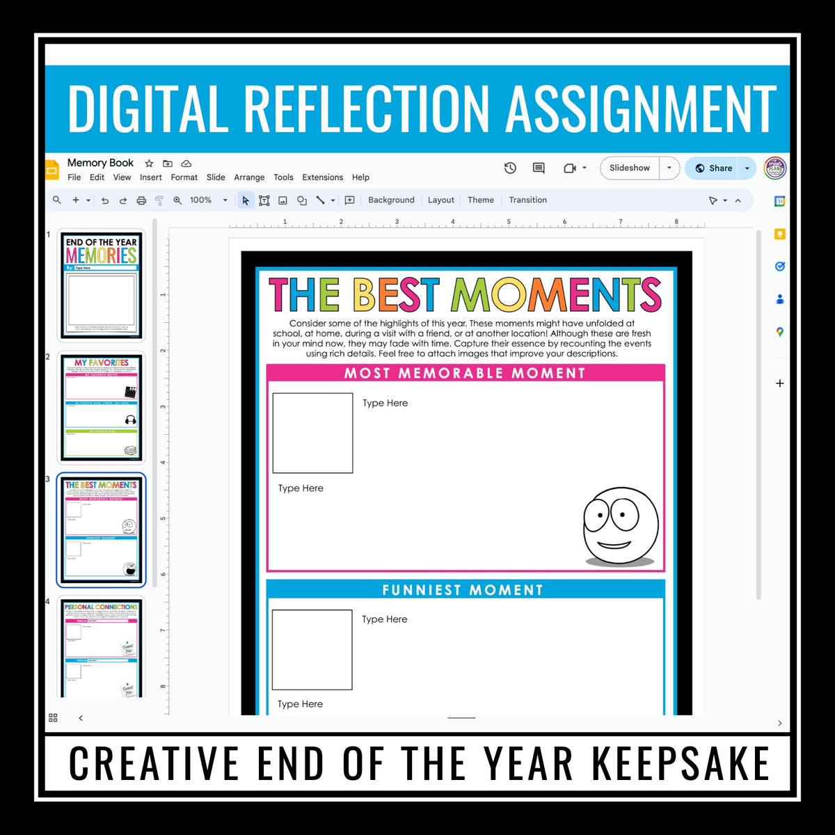 End of the Year Digital Memory Book - Writing Assignment for the End o ...